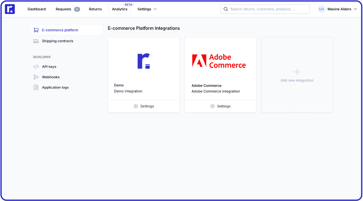 Returns process for Adobe Commerce | Returnless